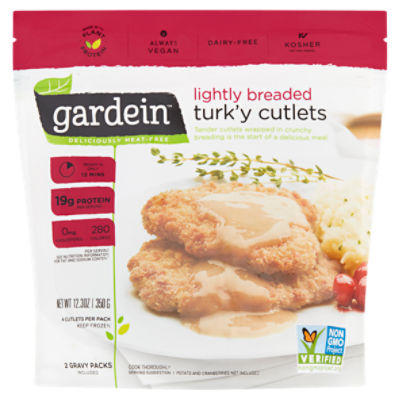Gardein Lightly Breaded Turkey Cutlets With Gravy