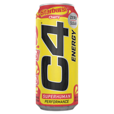 C4 Starburst Cherry Performance Energy Drink, 16 fl oz - The Fresh Grocer