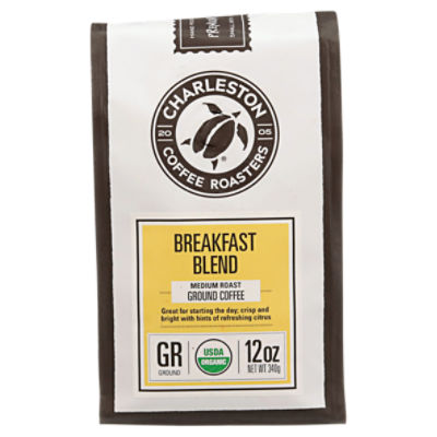Charleston Coffee Roasters Breakfast Blend Medium Roast Ground Coffee ...