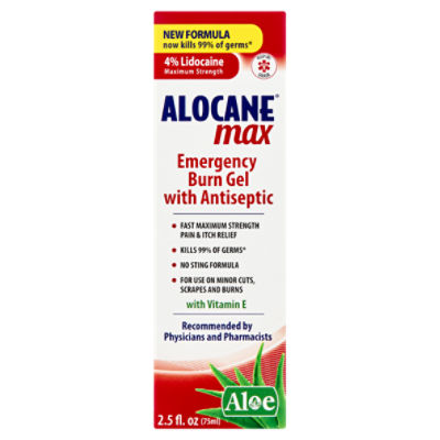 Alocane Maximum Strength Emergency Burn Gel Bonus Pack, 3.75 fl oz