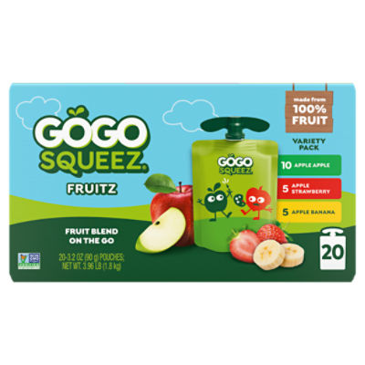 Materne GoGo Squeez Fruit on the Go Family Size! Variety Pack, 3.2 oz ...