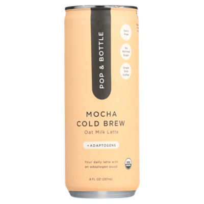 Pop & Bottle Mocha Cold Brew Oat Milk Latte, 8 fl oz - Fairway