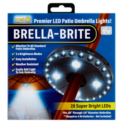 Home Innovations Brella-Brite Premier LED Patio Umbrella Lights! - ShopRite