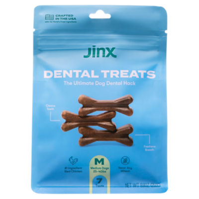 Jinx Dental Treats, Medium Dogs, 25-40 lbs, 7 count, 8.8 oz