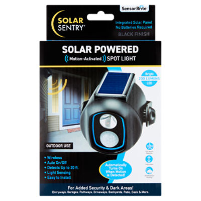 Sensor Brite Solar Sentry Black Finish Solar Powered (Motion-Activated ...