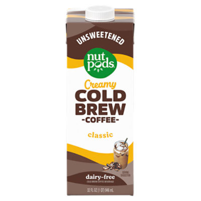nutpods Unsweetened Creamy Classic Dairy-Free Cold Brew Coffee Beverage ...