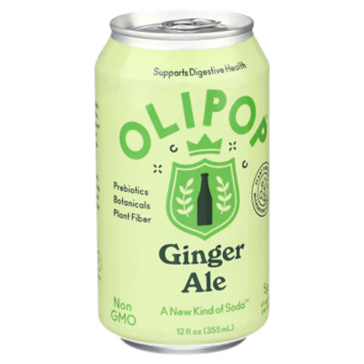 Olipop Ginger Ale Soda, 12 fl oz - Fairway