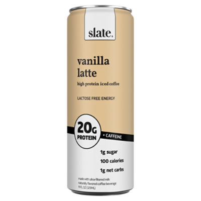 Slate Vanilla Latte Ultra-Filtered Milk + Coffee, 11 fl oz - ShopRite