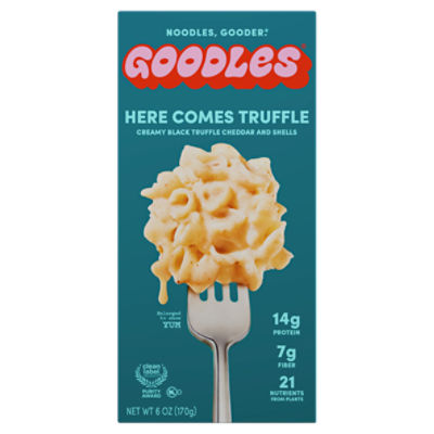 Goodles Here Comes Truffle Creamy Black Truffle Flavored Cheddar and ...