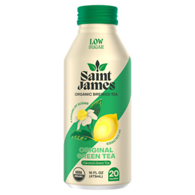Saint James Original Organic Brewed Green Tea, 16.9 fl oz