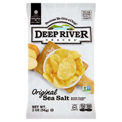 Deep River Snacks Original Sea Salt Kettle Cooked Potato Chips, 2 oz ...