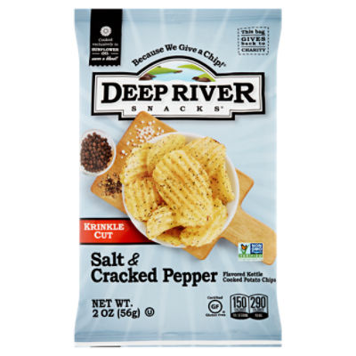 Deep River Snacks Krinkle Cut Salt & Cracked Pepper Flavored Kettle ...