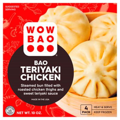 Wow Bao Teriyaki Chicken Bao, 4 count, 10 oz - Fairway