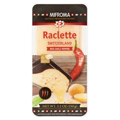 Mifroma Switzerland Red Chili Pepper Raclette, 6 count, 5.3 oz - Fairway
