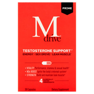 Mdrive Prime Testosterone Support Dietary Supplement, 30 count
