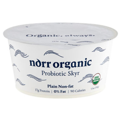Norr Organic Plain Non-Fat Probiotic Skyr, 5.3 oz