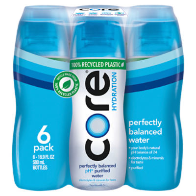 Core Hydration Perfectly Balanced Water, .5 L bottles, 6 Pack