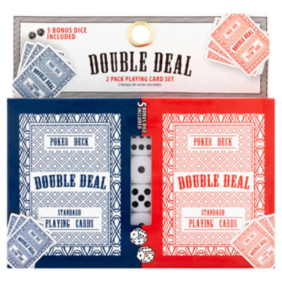 Jacent Poker Deck Double Deal Playing Card Set, 2 count - ShopRite