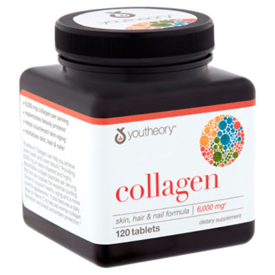 Youtheory Collagen Tablets, 6,000 mg, 120 count
