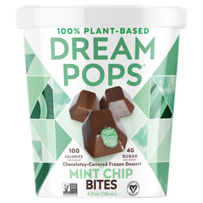 Dream Pops Mint Chip Bites Chocolate-Covered Frozen Dessert, 4 fl oz ...