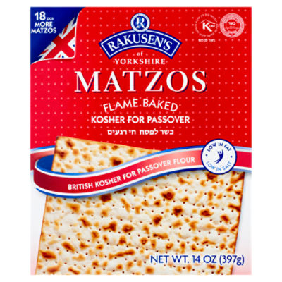 Rakusen's Flame Baked Matzos, 18 count, 14 oz - Fairway