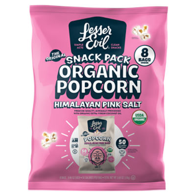 Lesser Evil Himalayan Pink Salt Organic, Popcorn