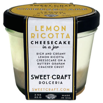 Sweet Craft Dolceria Lemon Ricotta Cheese Cake in a Jar, 3 oz - The ...