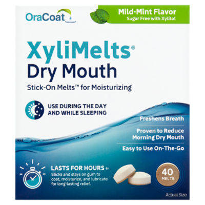 OraCoat XyliMelts Dry Mouth Mild-Mint Flavor Melts, 40 count