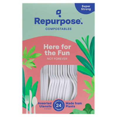 Repurpose Compostables Super Strong Assorted Utensils, 24 count - Fairway