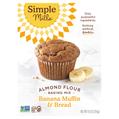 Simple Mills Almond Flour Banana Muffin & Bread Baking Mix, 9.0 oz ...
