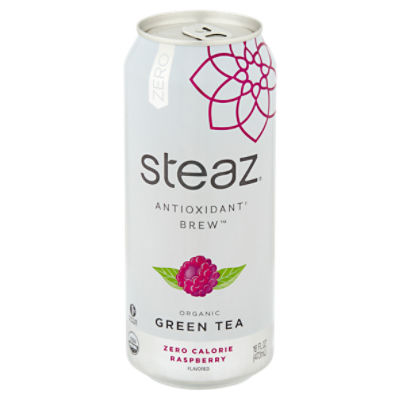 Steaz Organic Zero Calorie Raspberry Iced Green Tea, 16 fl oz