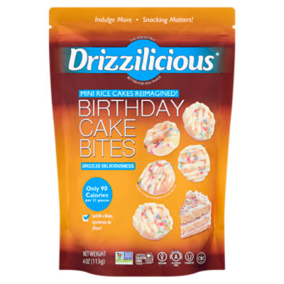 Drizzilicious Birthday Cake Bites, 4 oz