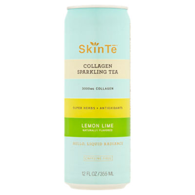 Skin Tē Lemon Lime Collagen Sparkling Tea, 12 fl oz - ShopRite