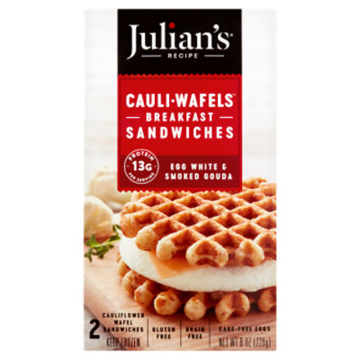 Julian's Recipe Cauli-Wafels Egg White & Smoked Gouda Breakfast ...