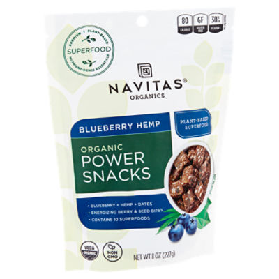 Navitas Organics Blueberry Hemp Organic Power Snacks, 8 oz - Fairway