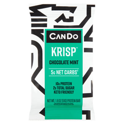 CanDo Keto Krisp Chocolate Mint, Protein Bar