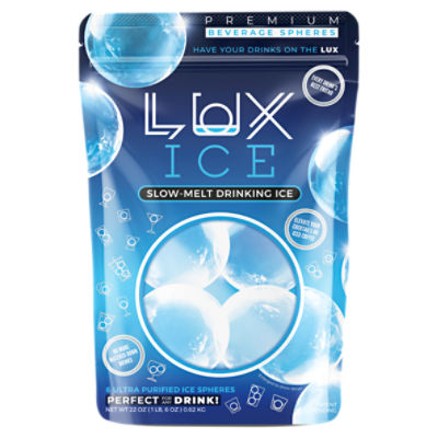 Lux Ice Premium Ultra Purified Ice Spheres, 6 count, 22 oz - Fairway