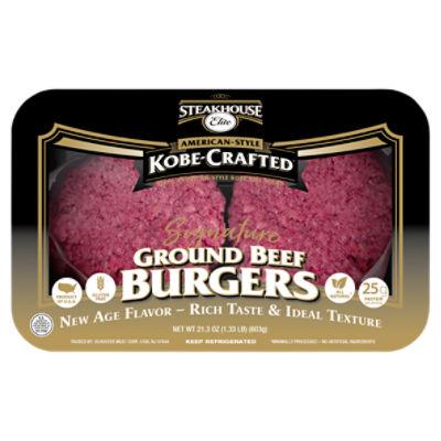 Steakhouse Elite Kobe-Crafted American-Style Signature Ground Beef ...