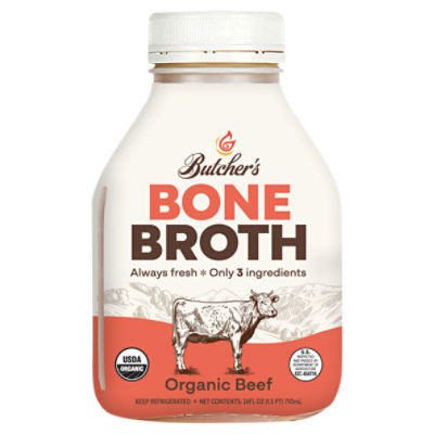 Butcher's Bone Broth Organic Beef Bone Broth, 24 fl oz - Fairway
