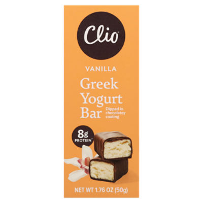 Clio Vanilla Greek Yogurt Bar in Chocolatey Coating, 1.76 oz - ShopRite