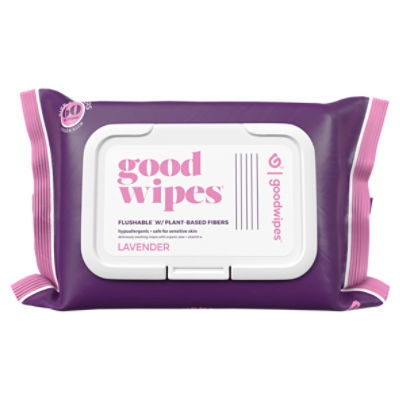 goodwipes Lavender Flushable Wipes - 60ct - The Fresh Grocer