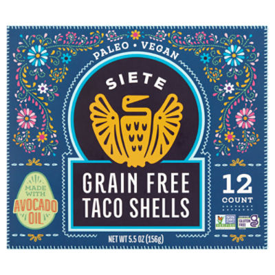 Siete Grain Free Taco Shells, 12 count, 5.5 oz - Fairway
