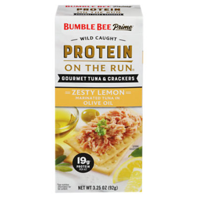 Bumble Bee Prime Marinated in Olive Oil & Zesty Lemon, Tuna Snack Kit