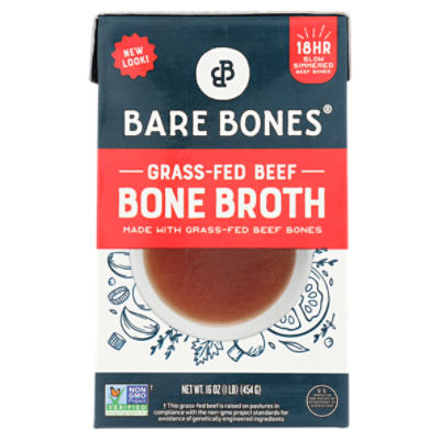 Bare Bones Grass-Fed Beef Bone Broth, 16 oz - Fairway