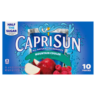 Capri Sun Mountain Cooler Mixed Fruit Flavored Juice Drink, 6 fl oz, 10 ...