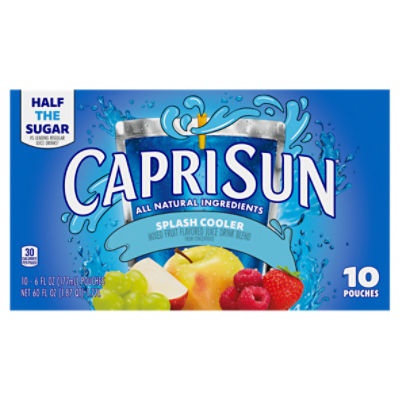 Capri Sun Splash Cooler Mixed Fruit Flavored Juice Drink Blend, 6 fl oz ...