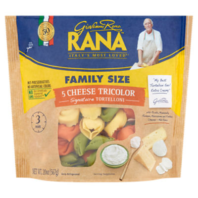 Rana 5 Cheese Tricolor Signature Tortelloni Family Size, 20 oz - Dearborn