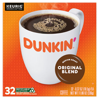 Dunkin' Original Blend Coffee, Medium Roast, Keurig K-Cup Pods, 32 ...
