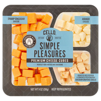 Cello Simple Pleasures Premium Cheese Cubes, 9 oz