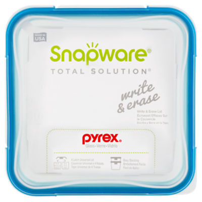 Pyrex Snapware Total Solution 4 Cup Glass Food Storage with Write ...